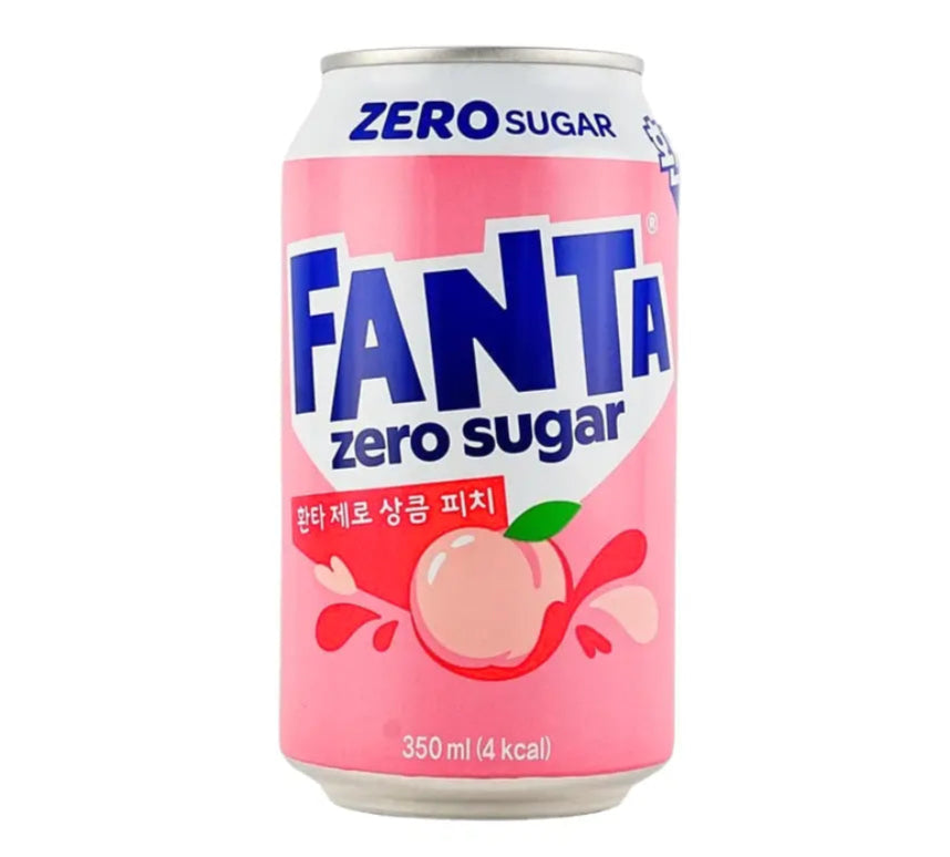 Fanta Zero Sugar Refreshing Peach 350ml (Korea)
