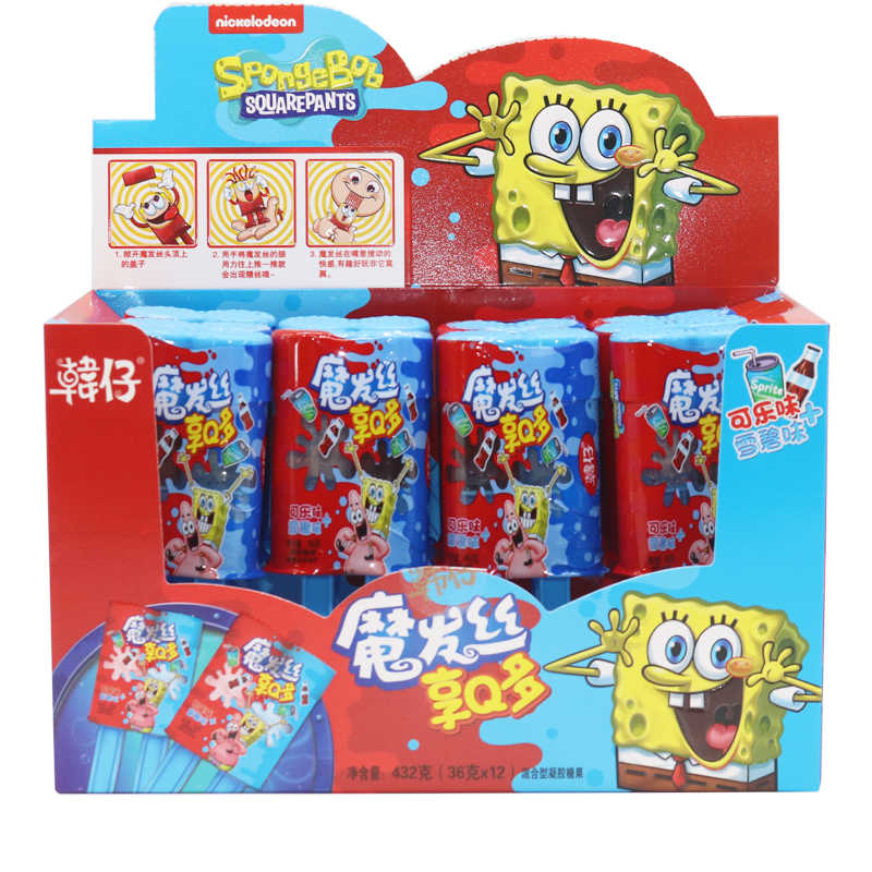 SpongeBob&Hanzai Magic Silk Fruit Candy Cola&Sprite (12pk)