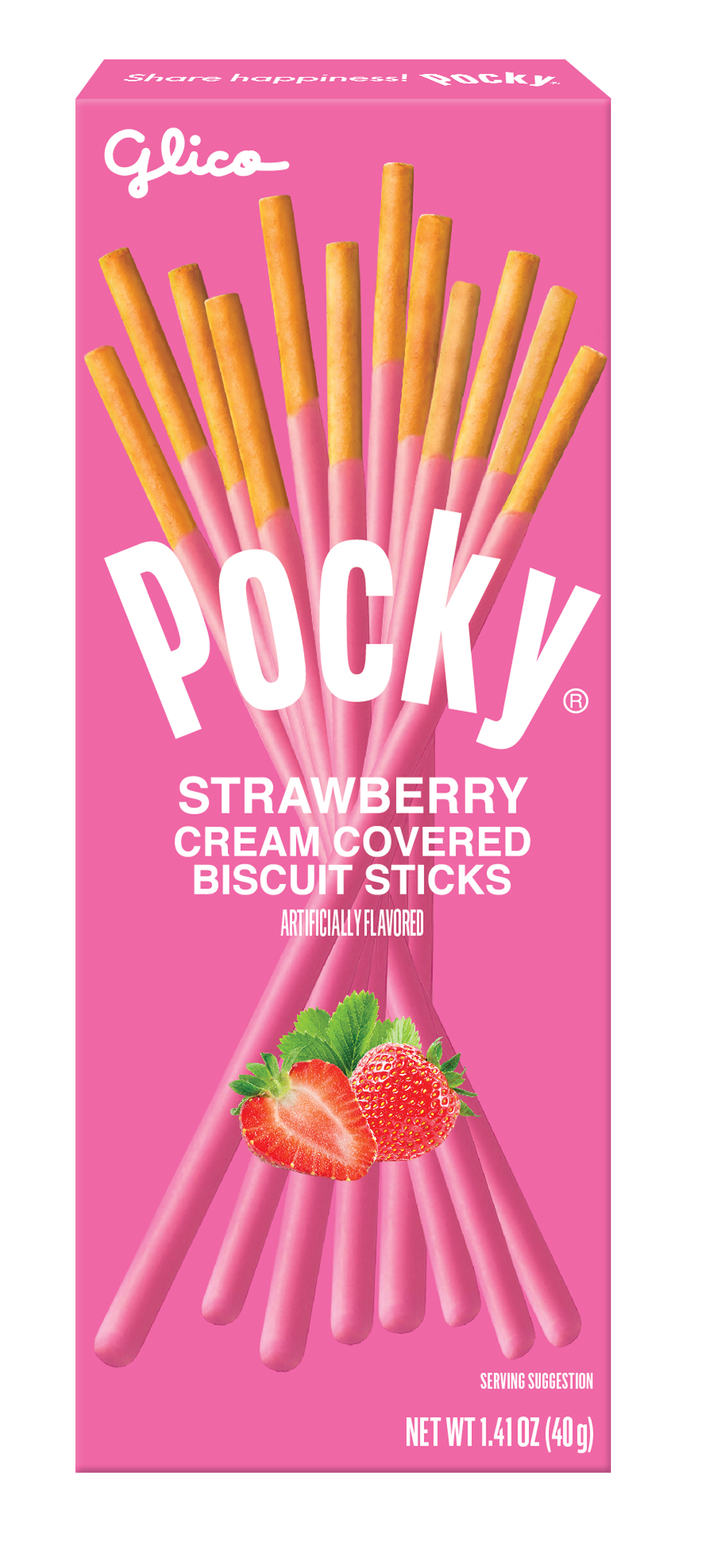 Glico Pocky Strawberry Biscuit Stick - 41g (Japan)