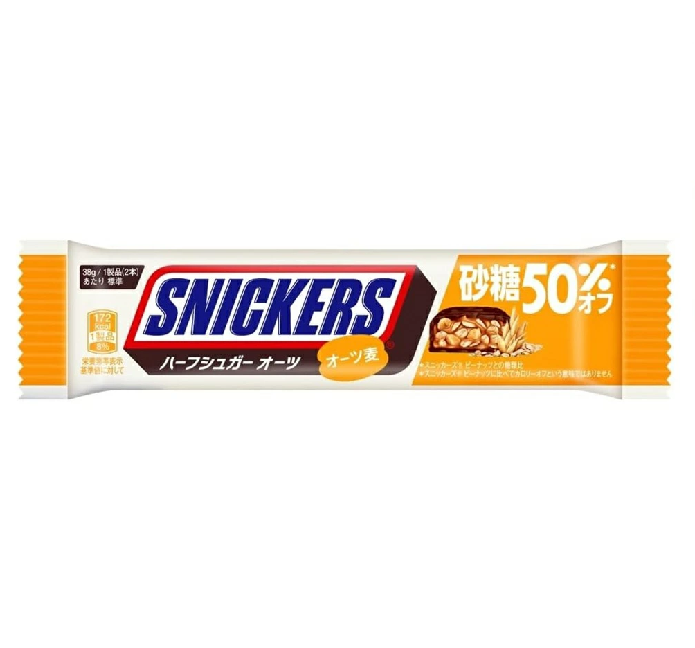 Snickers Less Sugar Oats 12pck x 38g (Japan)